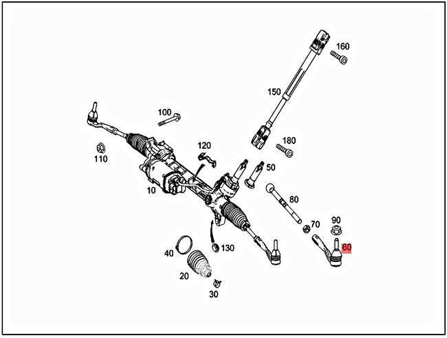 Mercedes-Benz 1663300403 Genuine OEM Outer Tie Rod for sale online | eBay