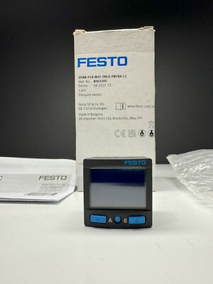 One (1x) New in Box Festo Pressure Sensor SPAN-P1R-M5F-PNLK-PNVBA-L1 PN ...
