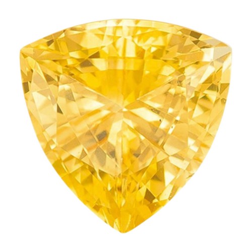 Yellow Sapphire Trillion Cut Gemstone 10mm AAA+ Loose Gemstone 2.5 Cts ...