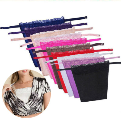 Camisole Mock Bra Overlay Modesty Panel Button Ladies Cami Secret Lace ...