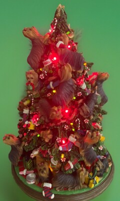 Danbury Mint Yorkie Yorkshire Terrier Dog Christmas Tree Lighted ...