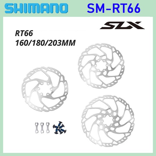 New Shimano SLX SM-RT66 Brake Rotor 160mm 180mm 203mm 6 Bolts Disc ...