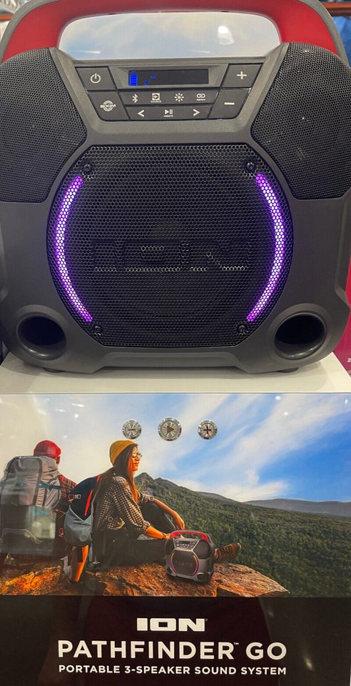 ION Audio Pathfinder Go Portable Bluetooth 3 Speaker Rechargeable Sound ...