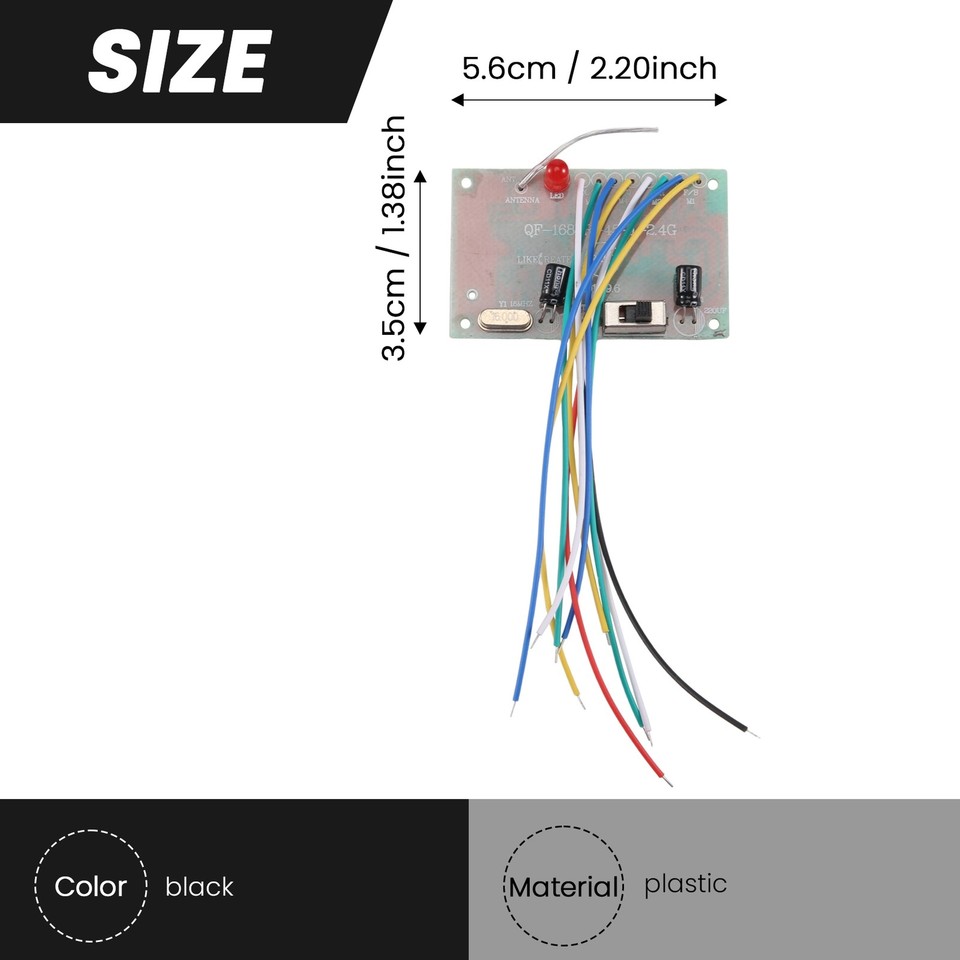 8X(8CH 2.4G RC Toy Module Remote Control Receiver Transmitter 4-6V 50M ...