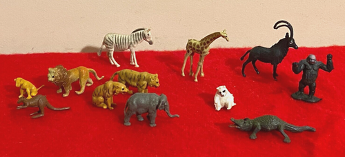 Vintage Plastic Zoo Animal Toys for Play Set 12 Pieces ae-24 | eBay