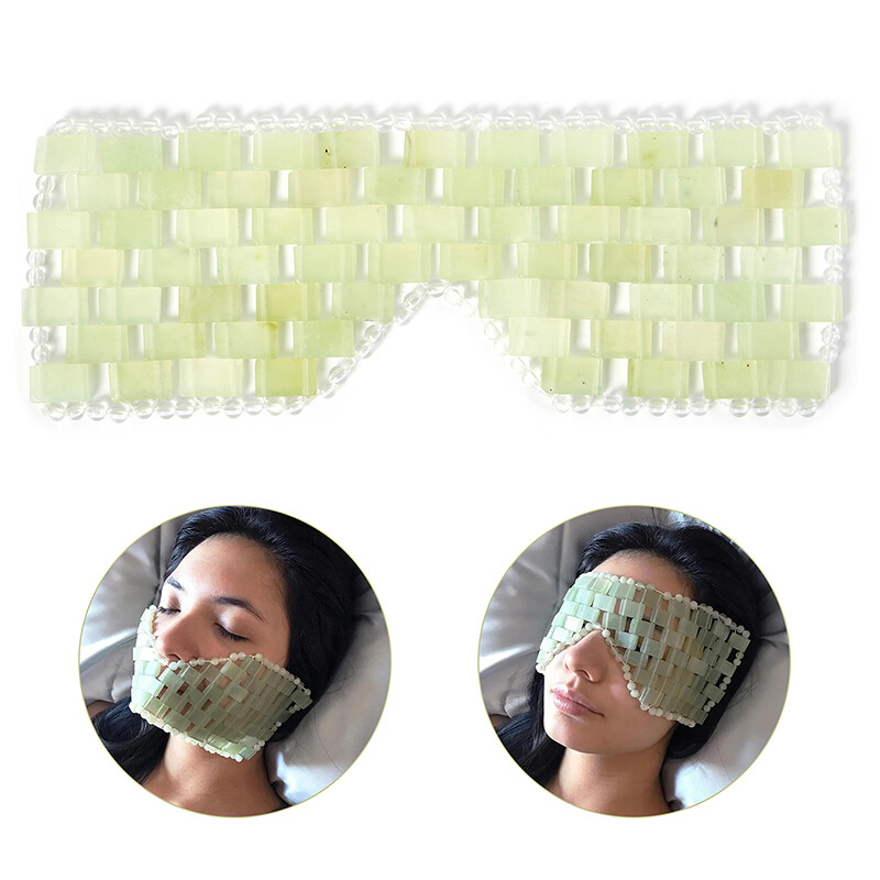 1PC Quartz Cooling Eye Mask Natural Jade Eye Mask Cold Sleeping ...