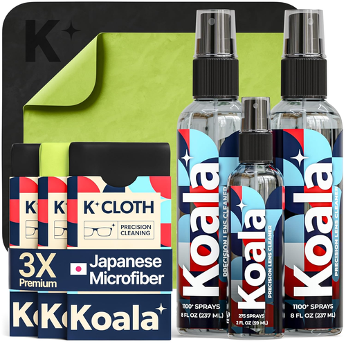 Koala Eyeglass Lens Cleaner Spray Kit | (2X) 8Oz + (1X) 2Oz Glasses ...