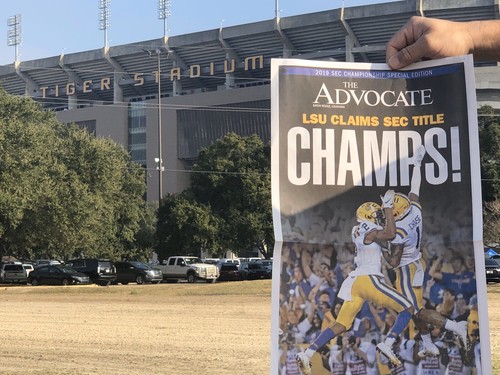 LSU Tigers SEC Champions The Advocate Newspaper Baton Rouge Edition 12 ...