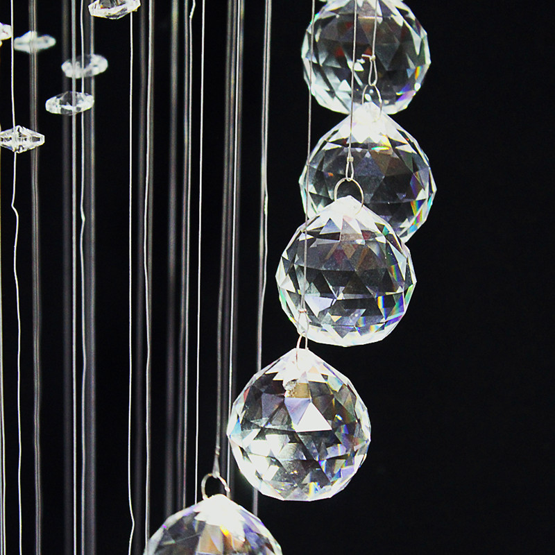 Crystal Ceiling Chandelier Spiral Fixture Light Rain Drop Pendant Lamp ...