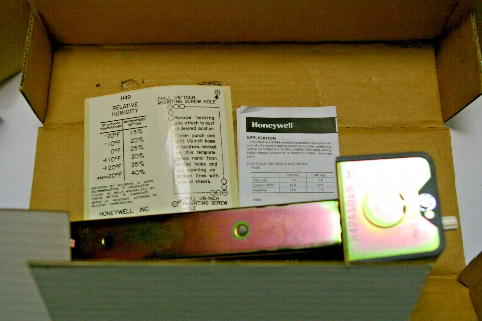 NEW, HONEYWELL HUMIDIFIER CONTROLLER, P/N H49A1019. H49A 1019 | eBay