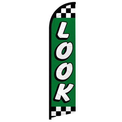 Look Windless Advertising Swooper Flag Promotional Flags Green ...