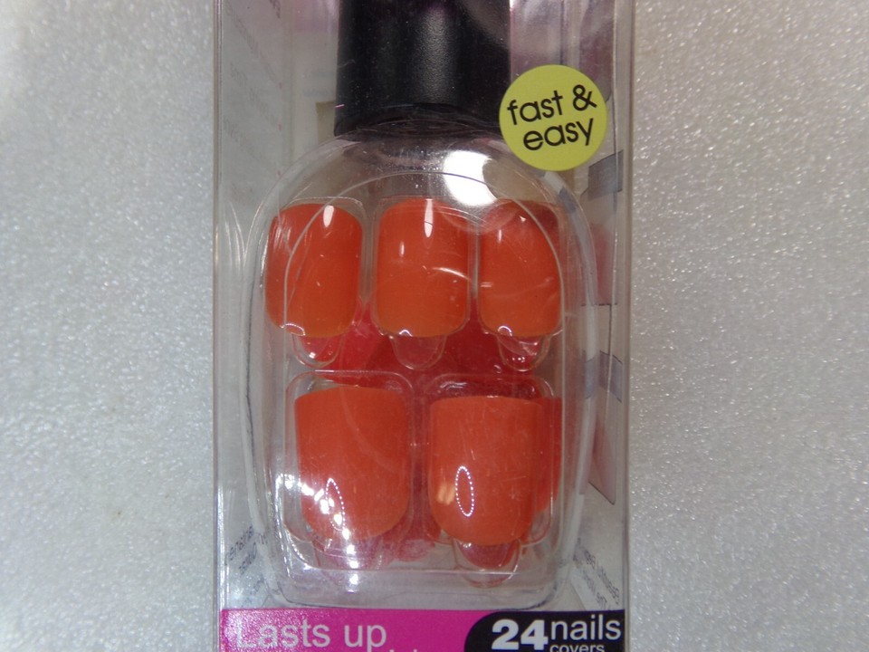 Nadeco Nails "Compare to imPRESS" Press-on Nails short, Shiny Blue Pink ...