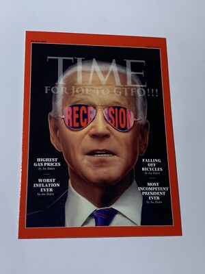 DONAD TRUMP JOE BIDEN MAGA ACEO FAN MADE TRADING CARD TIME MAGAZINE ...