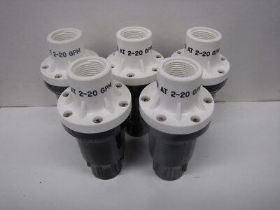 Lot of 5 Senninger 25 PSI Medium Flow 2-20 gpm Pressure Regulators 3/4 ...
