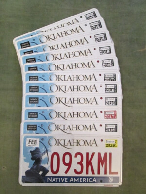Authentic 2017 Oklahoma Native America License Plate Indian Tribal ...