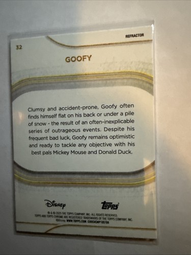 2025 Topps Chrome Disney /30 White Refractor GOOFY Card #32 | eBay