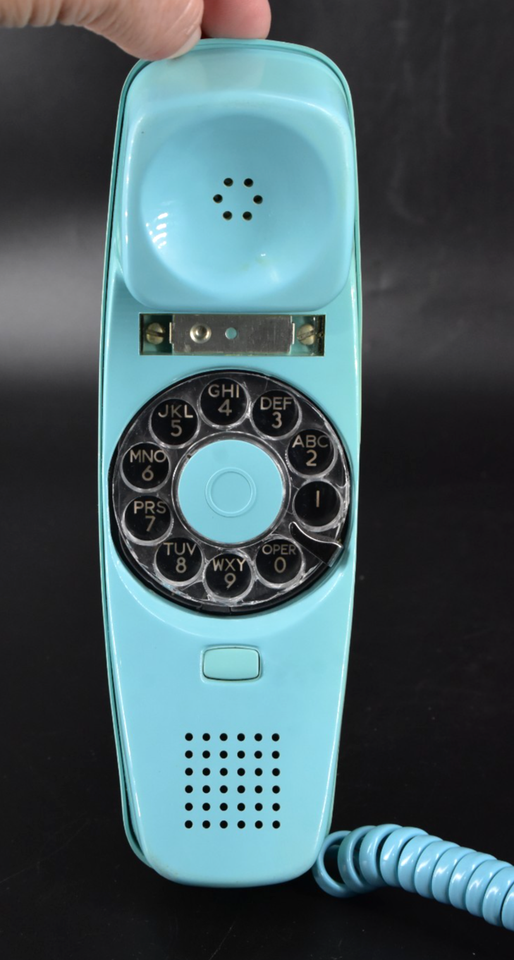 Stromberg Carlson SLENDERET Turquoise Rotary Desk Phone Telephone Retro ...