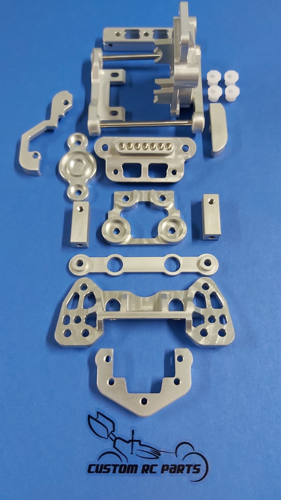 Tamiya Top Force DF01 silver aluminium upgrade kit | eBay