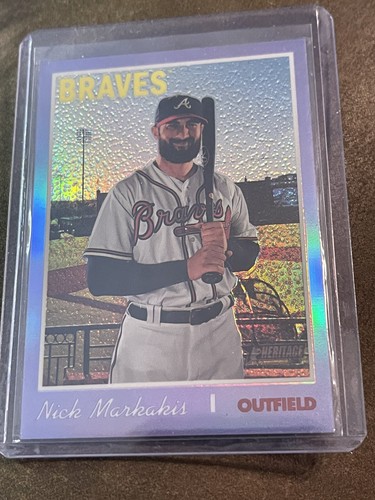 2019 Topps Heritage Chrome Purple Nick Markakis Atlanta Braves | eBay