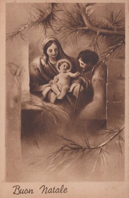 CARTOLINA AUGURALE BUON NATALE BAMBINI FELICITA REGALI FIORI NON ...
