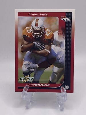 Clinton Portis 2002 Score Rookie Card RC #263 Denver Broncos Miami ...