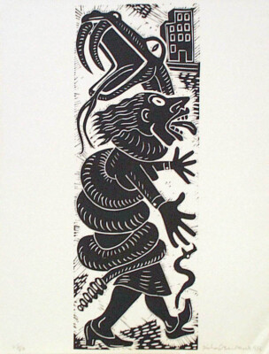 RICHARD BASIL MOCK POLITICAL SATIRE ED 40 LINOCUT | eBay