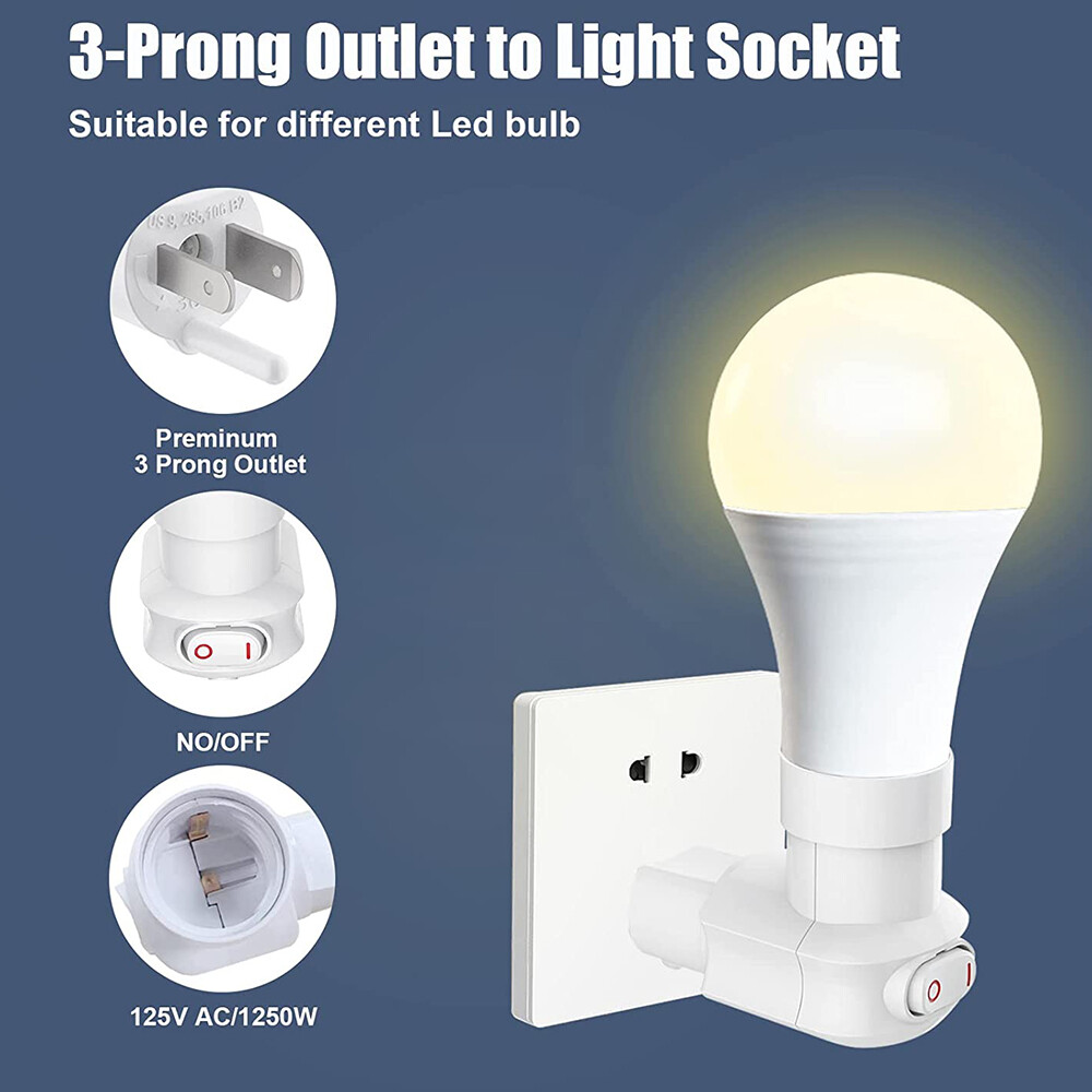 Three Prong Light Socket Adapter