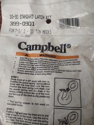 Campbell 10-30 Hook Latch Kit 399-0901 Latch | eBay