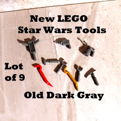 New LEGO Star Wars Tools OLD DARK GRAY Falcon Repair Kit Wrench Drill ...