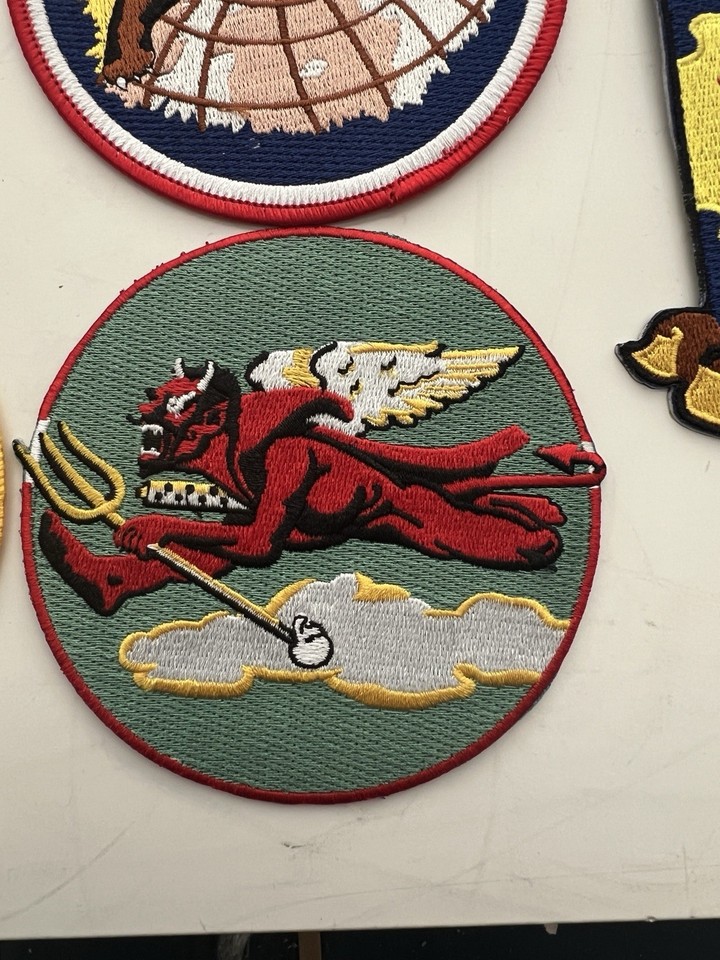 5 WWII USAAF embroidered PATCH GROUP 332 FG TUSKEGEE RED TAILS FLIGHT ...