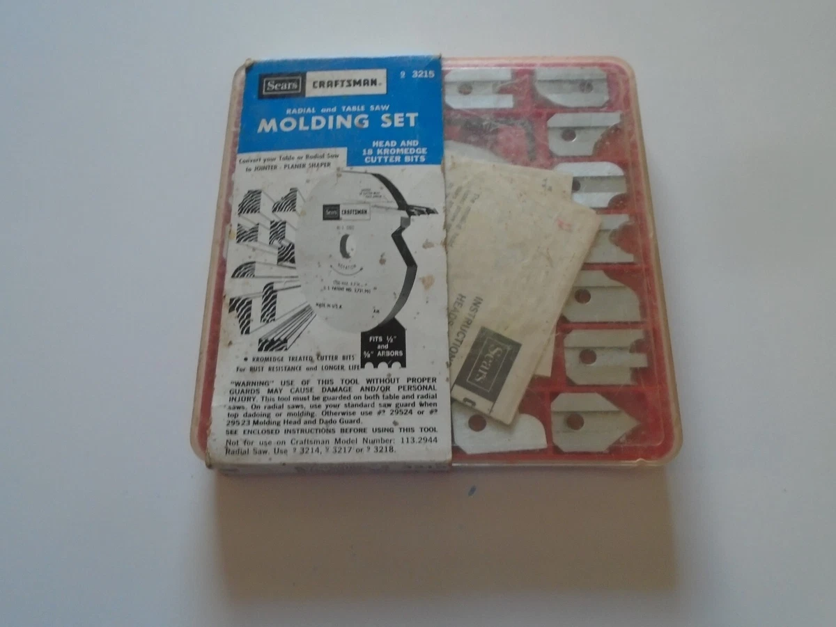 Sears Craftsman 9-3217 Molding Head Cutter Set 24 Blades, 42% OFF