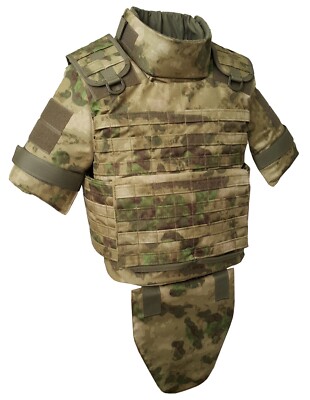 Full Body Armor Vest L ATACS-FG Plate Carrier MOLLE with IIIA inserts ...