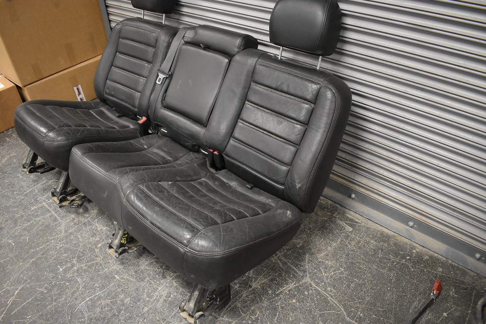 DMG 2005-2007 Hummer H2 1st & 2nd Row Black Leather Seats Ebony-48I ...