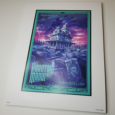 Phantom Manor Poster Authentic Disney Euro Disneyland Paris ...