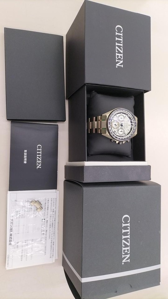 CITIZEN ATTESA MOON GOLD CC4004-66P GPS Solar Watch w/ Box ...