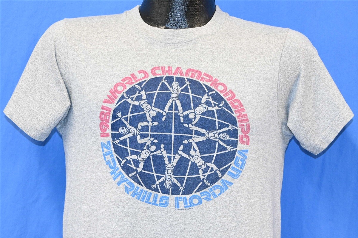 vtg 80s ZEPHYRHILLS 1981 SKY DIVING CHAMPIONSHIP FLOR… - Gem
