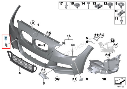 BMW M2 F87 Front Bumper Tow Eye Hook Cover 51118068520 8068520 2016 ...