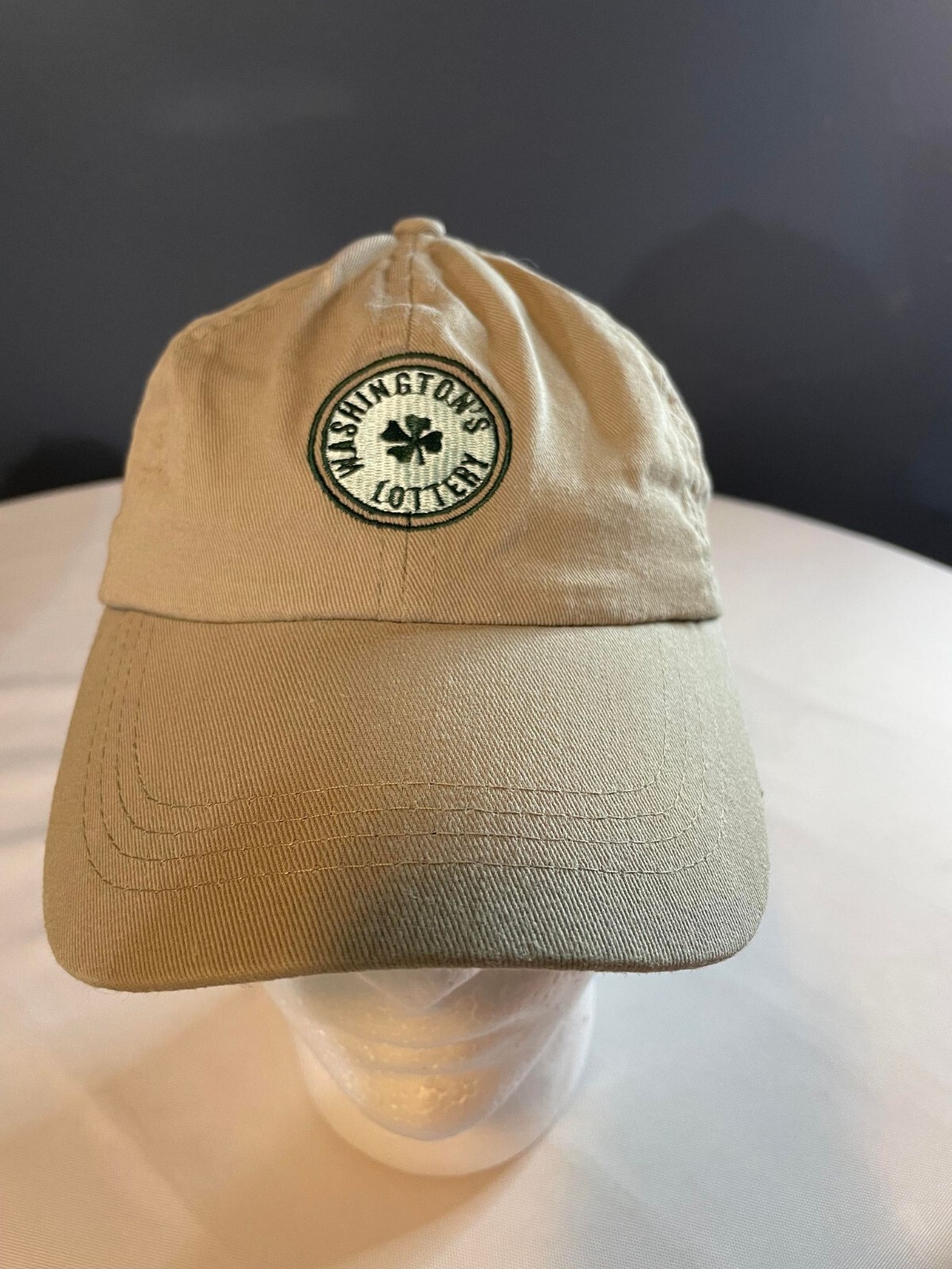 Washington's Lottery Hat Cap Adult Unisex Beige Tan Adjustable Strap ...