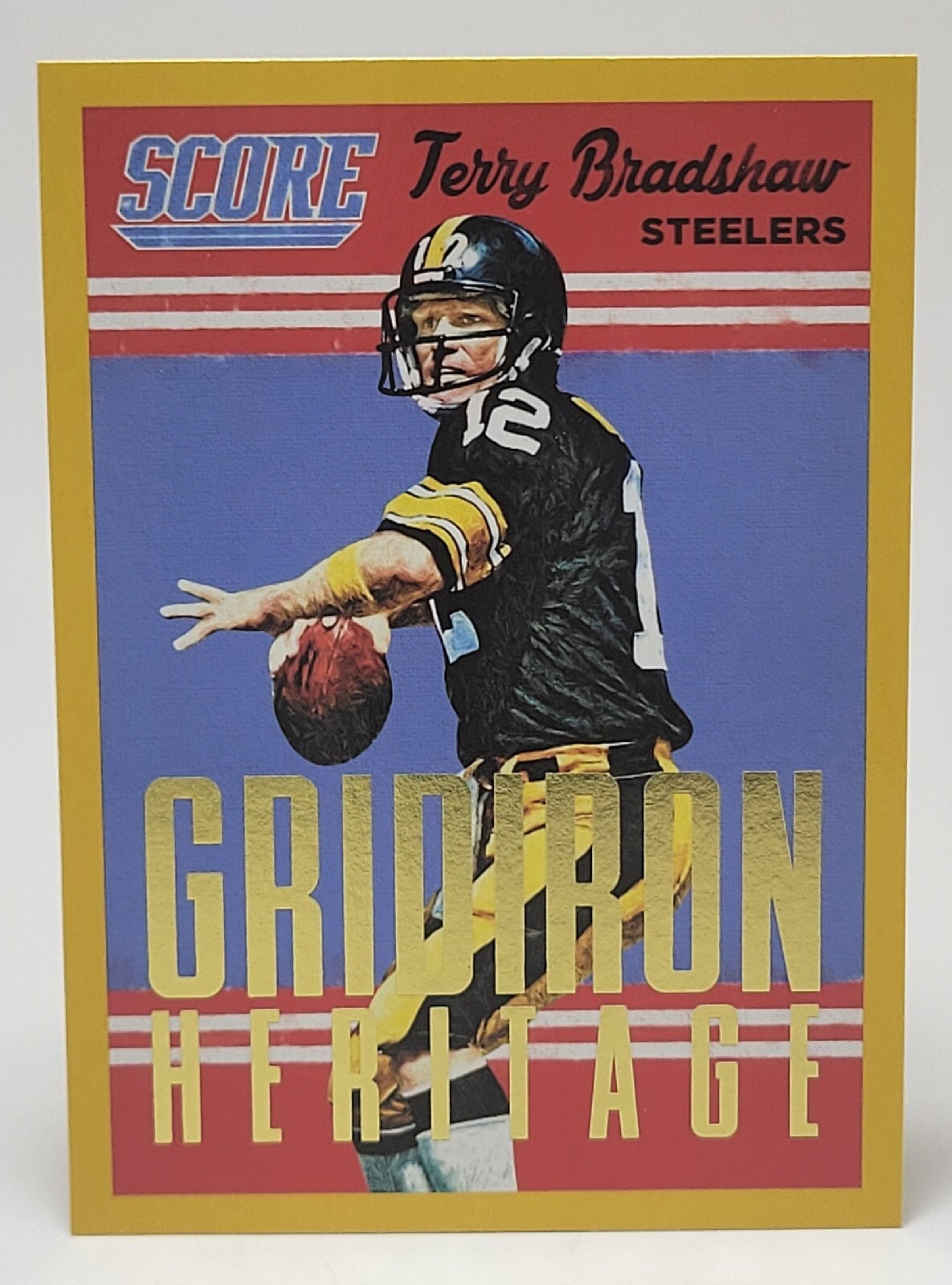 2015 Score Terry Bradshaw Gridiron Heritage Gold #24 | eBay