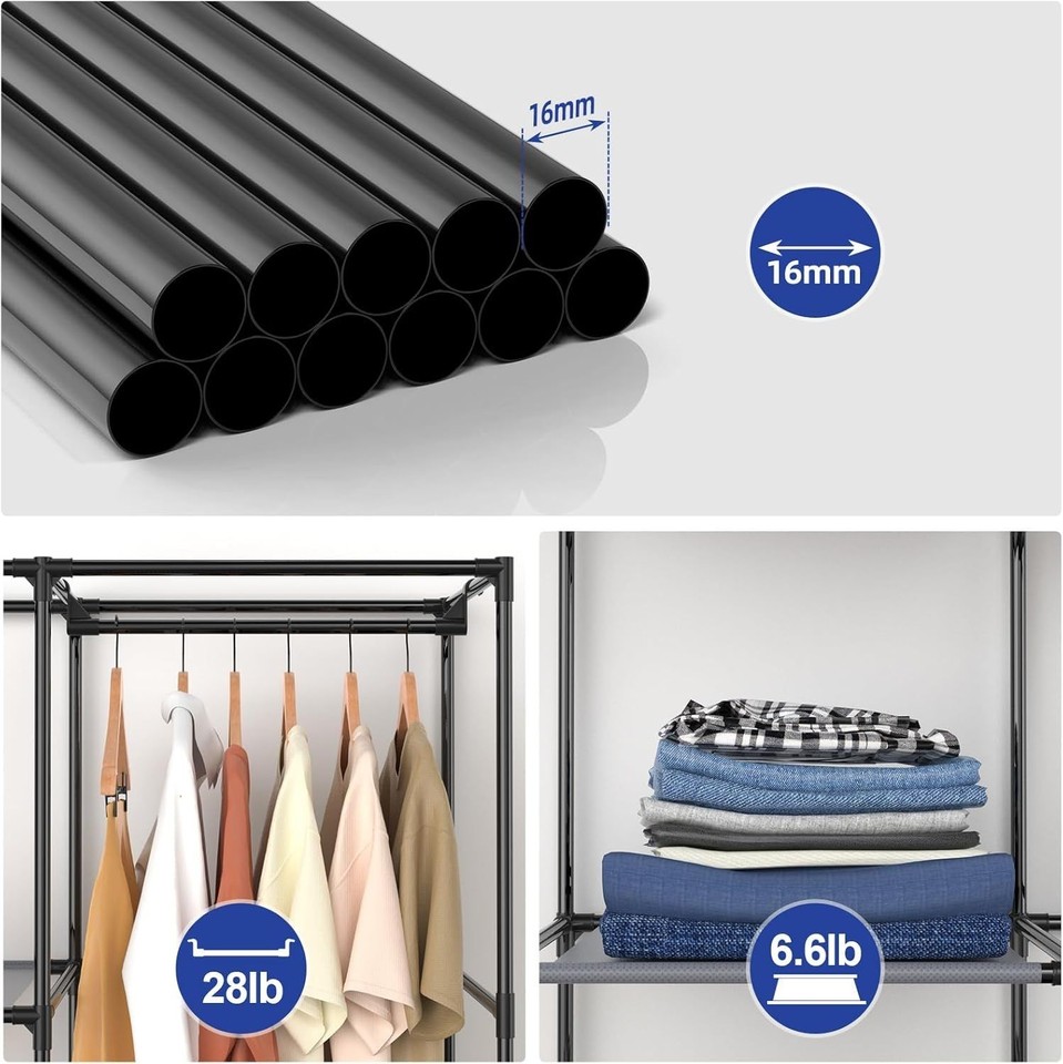 Guardador De Ropa Para Habitacion Closet Ropero Gabinete Portatil ...