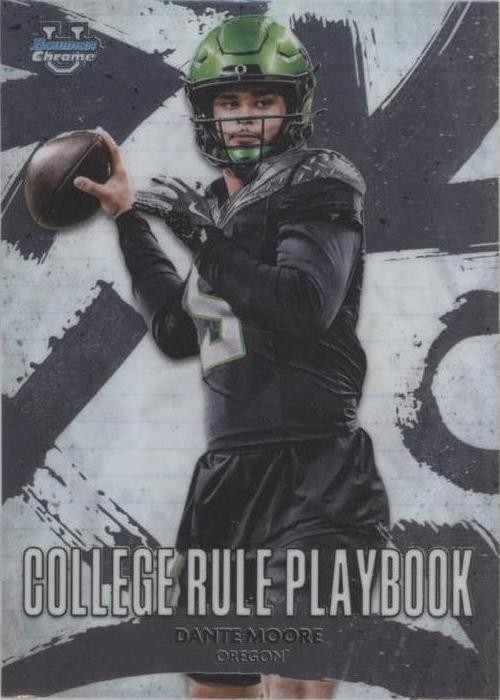 2025 Bowman University Chrome - College Rule PlayBook Dante Moore #CRP ...