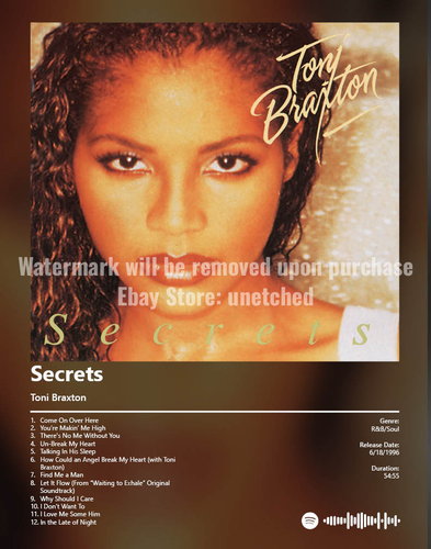 Toni Braxton - Secrets Album Art Poster (11x14) | eBay