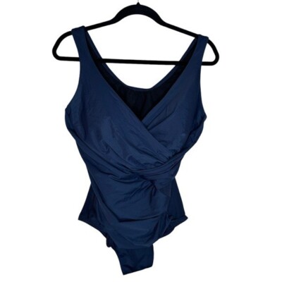 Miraclesuit Crossover One-Piece Swimsuit Plus Size Midnight 16W NWOT ...