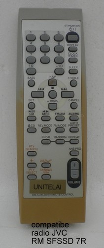 UNITELAI TELECOMMANDE RADIO COMPATIBLE JVC RM-SFSSD7-R | eBay