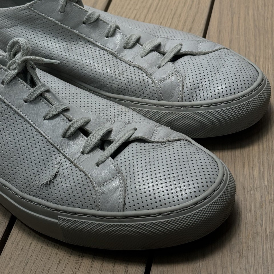 Common Projects Original Achilles Low Hight Gray Leather Men's Sneakers ...