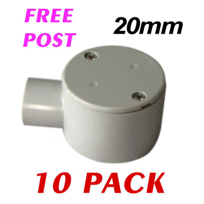 20mm - 1 Way Conduit Box (10 Pack) Electrical Conduit Fittings Free ...