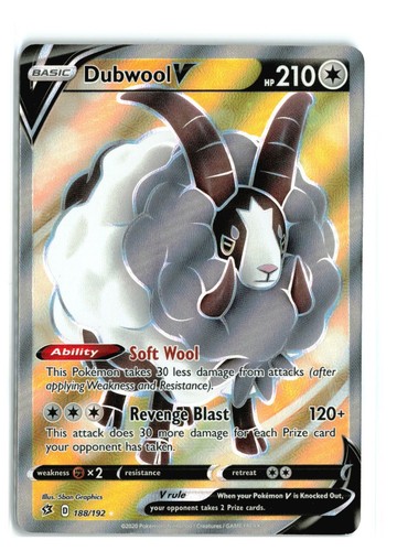 Dubwool V 188/192 Ultra Rare Pokemon TCG NM | eBay