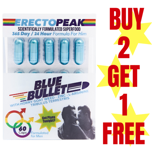 LGBT ErectoPeak Blue Bullet Male Sex Drive Libido Stamina BUY 2 GET 1 ...