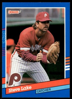 1991 Donruss Baseball Card Steve Lake Philadelphia Phillies #334 | eBay