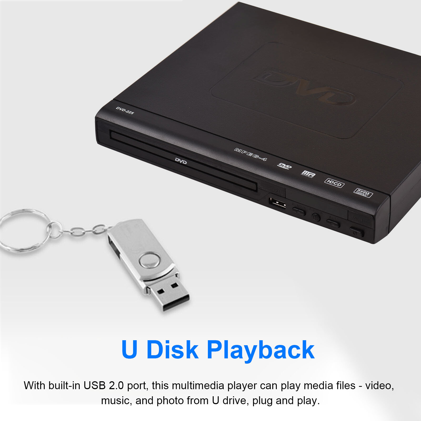 DVD CD USB Player with USB Playback AV Output Region Free CD Disc ...